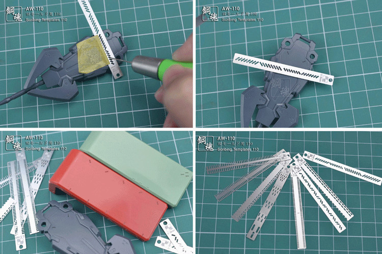 Steel Spirit AW-110 Scribing Stencil Detail Template Set