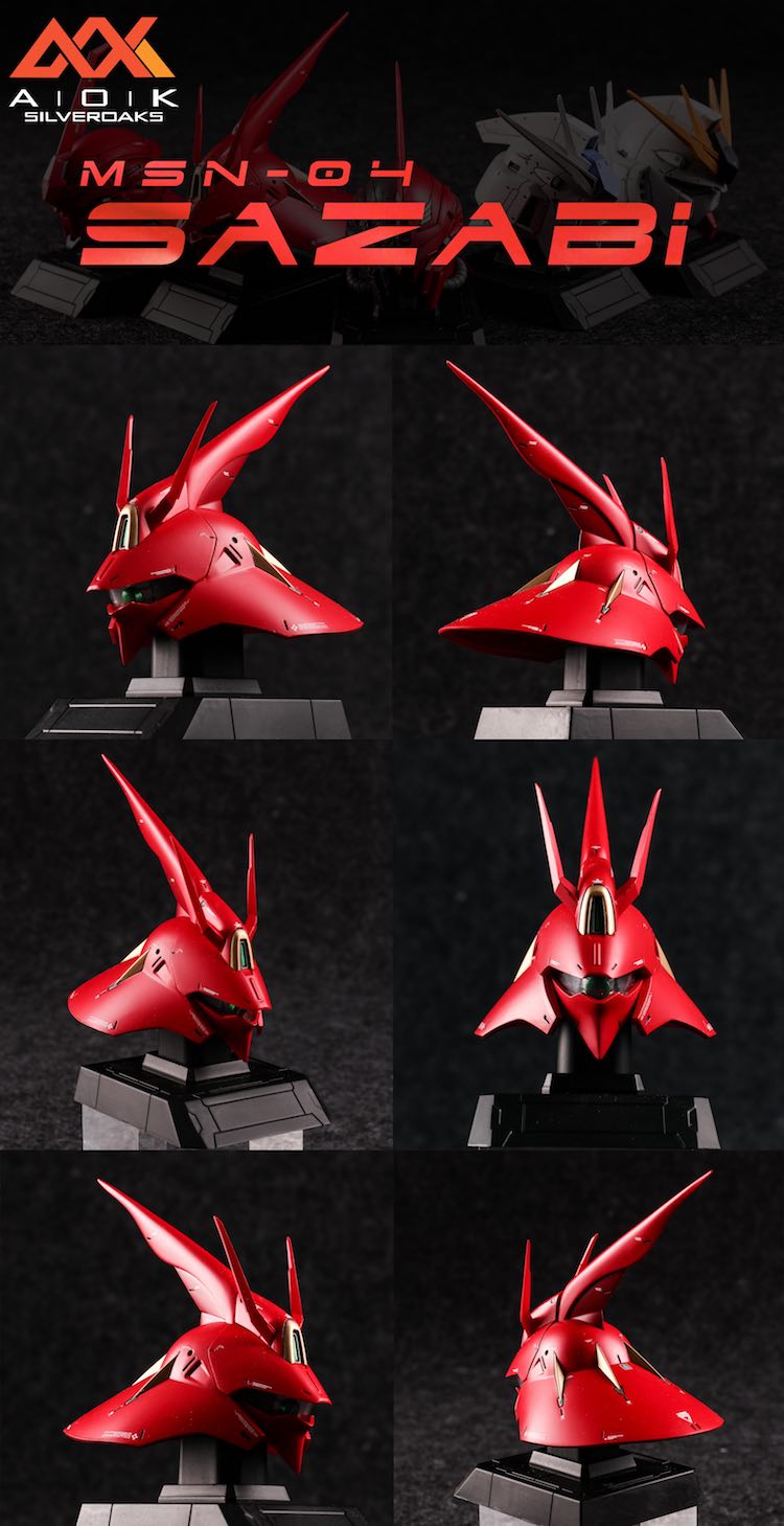 Silveroaks 1/35 Sazabi & Sinanju Head Bust Set Full Resin Kit