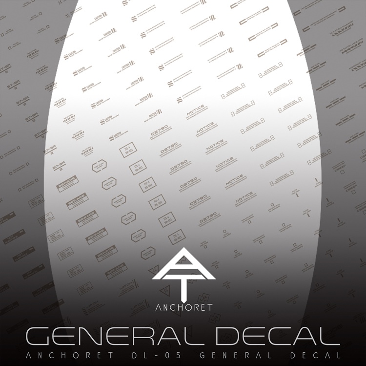 AnchoreT DL-05 Water-Sliced Decals (Light Grey)