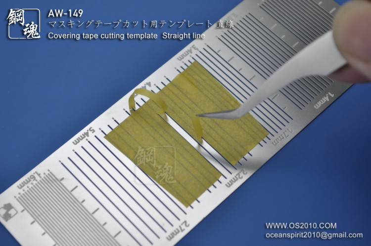 Steel Spirit AW-149 Masking Tape Cutting Template Straight Line Type