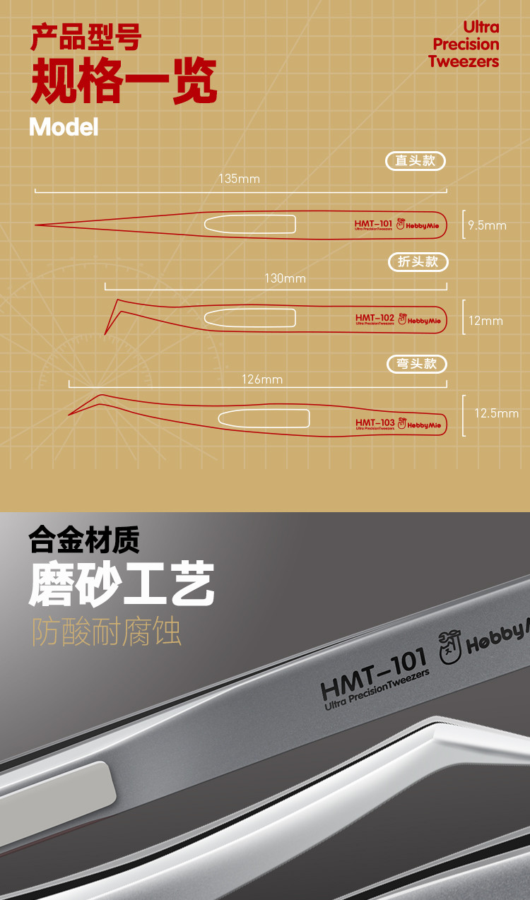 HobbyMio Ultra Precision Tweezers | Tools & Materials