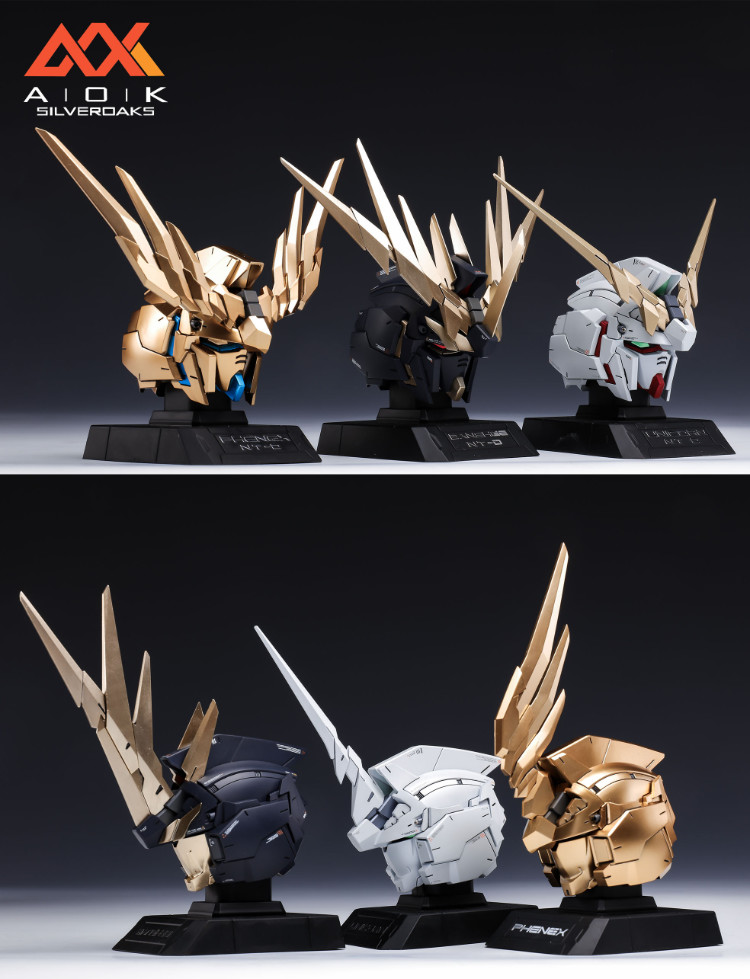 Silveroaks 1/35 Unicorn Gundam 03 Phenex Head Bust Display Full Resin ...